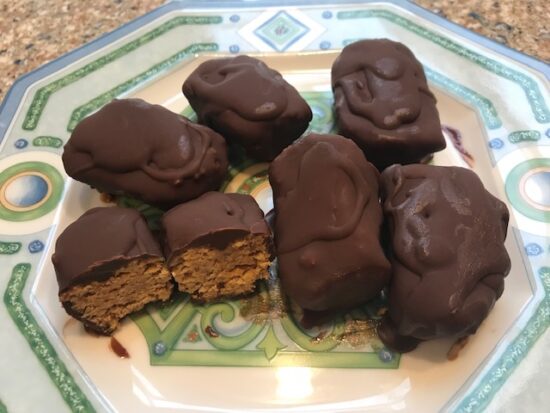 Chocolate Peanut Butter Candy Bars | Rachel Beck